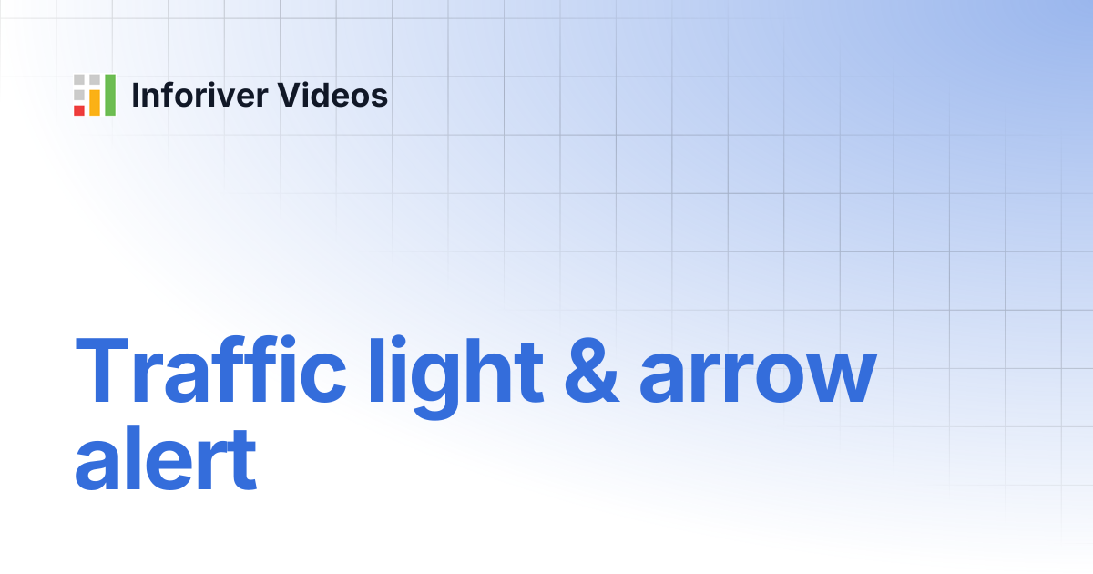 Traffic light & arrow alert | Inforiver Videos